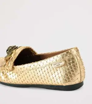 Kurt Geiger Lizard-effect Patent Leather Loafers
