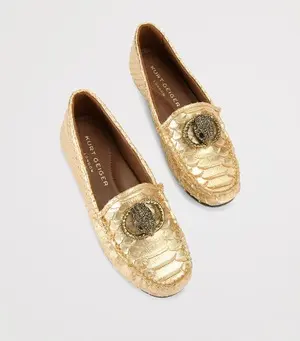 Kurt Geiger Lizard-effect Patent Leather Loafers