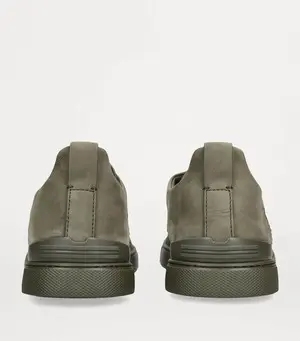 Zegna Crocodile Leather Triple Stitch Secondskin Sneakers