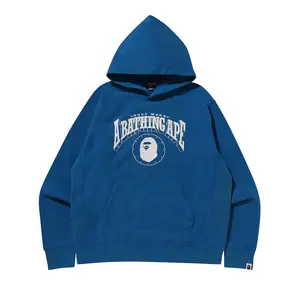 A BATHING APE Washed Relaxed Fit Hoodie - Blue