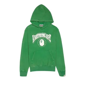 A BATHING APE Washed Relaxed Fit Hoodie - Green