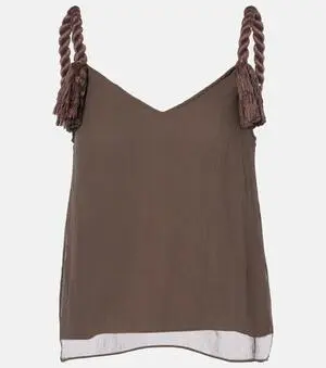 JW Anderson Layered Tassel-detail Camisole - Brown