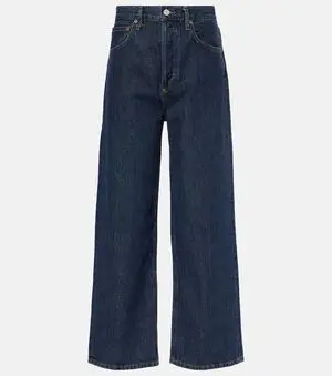 AGOLDE Ren High-rise Wide-leg Jeans In Polished