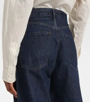 AGOLDE Ren High-rise Wide-leg Jeans In Polished