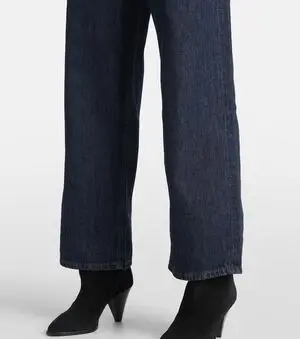 AGOLDE Ren High-rise Wide-leg Jeans In Polished