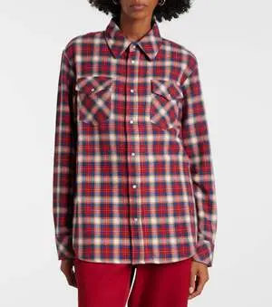 GOD'S TRUE CASHMERE Ski Santa Fe Checked Cashmere Shirt