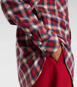 GOD'S TRUE CASHMERE Ski Santa Fe Checked Cashmere Shirt