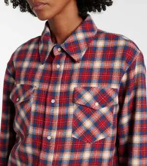GOD'S TRUE CASHMERE Ski Santa Fe Checked Cashmere Shirt