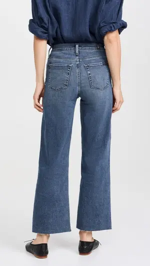 7 For All Mankind Cropped Alexa Jeans With Raw Edge Hem