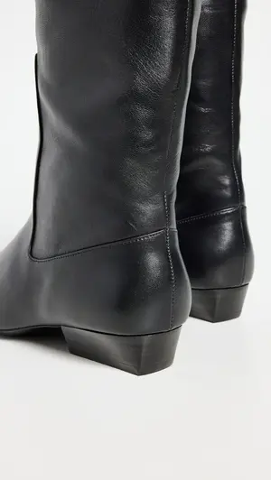 Staud Wally Flat Boots - Black