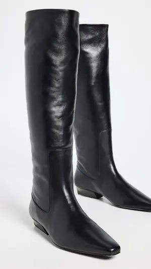 Staud Wally Flat Boots - Black