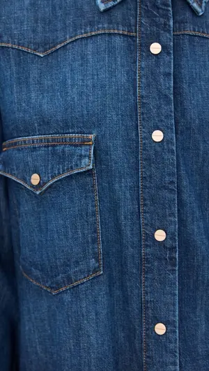 TWP Supersized Rancher Shirt - Dark Wash
