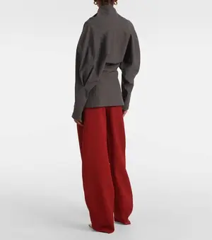 Bottega Veneta Draped Wool-blend Top