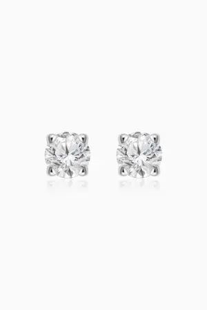 ORADINA 14k Diamond Stud Earrings - White Gold