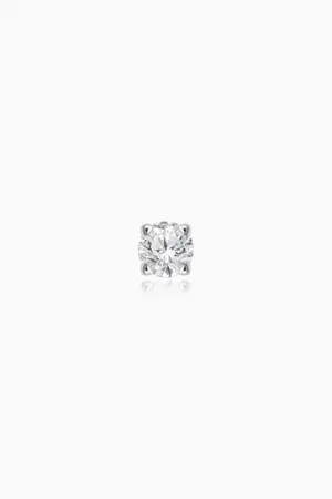 ORADINA 14k Diamond Mini Stud Earring - White Gold