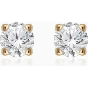 ORADINA 14k Diamond Mini Stud Earrings - Yellow Gold