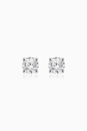 ORADINA 14k Diamond Stud Earrings - White Gold
