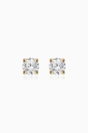 ORADINA 14k Diamond Stud Earrings - Yellow Gold