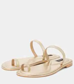 A.emery Turi Metallic Leather Sandals