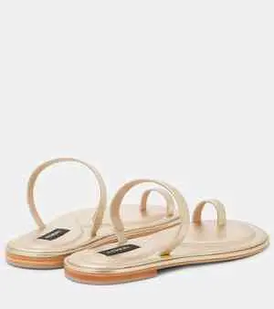 A.emery Turi Metallic Leather Sandals