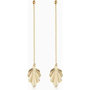 ORADINA 14k Fanfare Drop Earrings - Yellow Gold