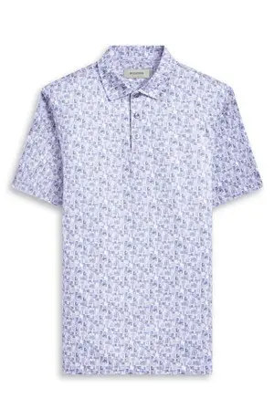 Bugatchi Victor Ooohcotton® Abstract Print Polo - Lilac