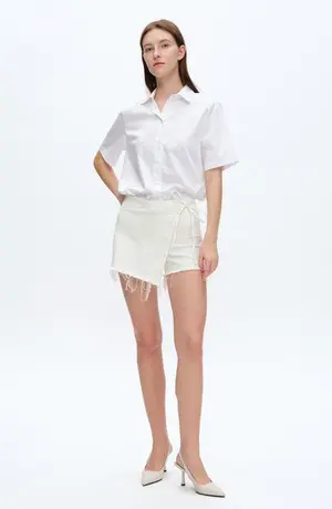 BAYEAS Frayed Denim Skort