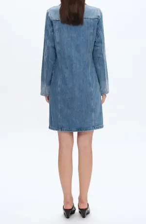 BAYEAS Long Sleeve Denim Shirtdress
