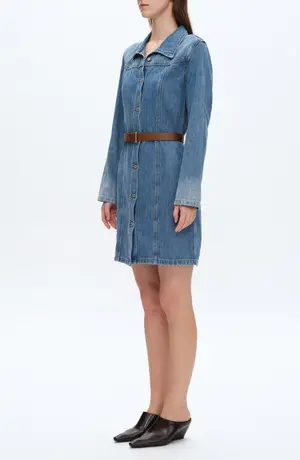 BAYEAS Long Sleeve Denim Shirtdress
