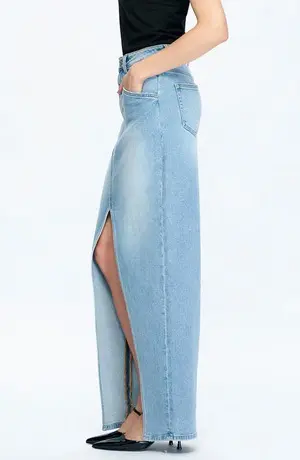 BAYEAS Lauren Mid Rise Front Slit Maxi Skirt