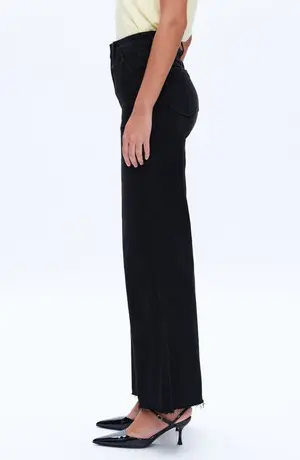 BAYEAS High Waist Wide Leg Jeans - Black Rock
