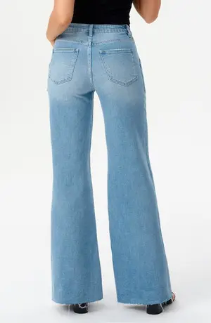 BAYEAS High Waist Wide Leg Jeans - Light Blue