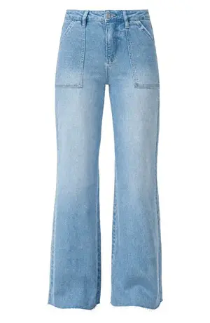 BAYEAS High Waist Wide Leg Jeans - Light Blue
