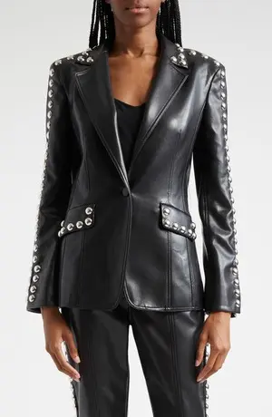 Cinq À Sept Milly Studded Faux Leather Jacket