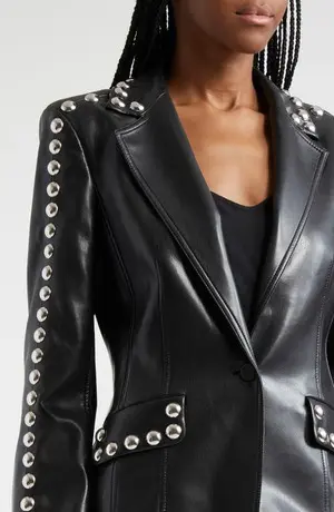Cinq À Sept Milly Studded Faux Leather Jacket