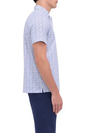 Bugatchi Victor Ooohcotton® Cocktail Print Polo - Cobalt