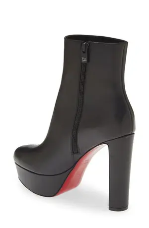 CHRISTIAN LOUBOUTIN Loo Platform Bootie - Black/black