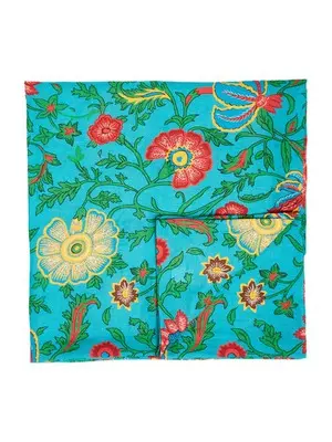 La DoubleJ Large Tablecloth - Dragon Flower Turche Turquoise