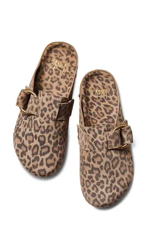 Beek Vulture Cheetah Print Mules