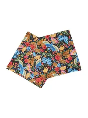 La DoubleJ Large Napkins Set Of 2 Colombo Piccolo Black Multicolor