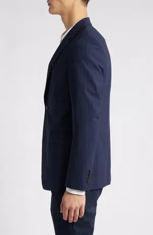 Theory Chambers Pinstripe Wool Blend Blazer - Nav
