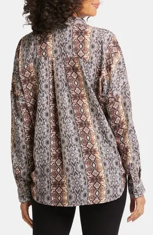 NYDJ Becky Long Sleeve Georgette Top - Ottavia