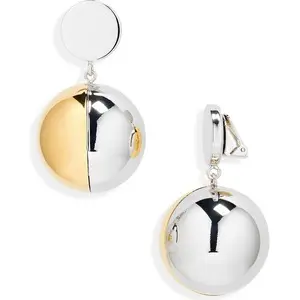 Rabanne Two-tone Clip-on Earrings - Gold / Transparent