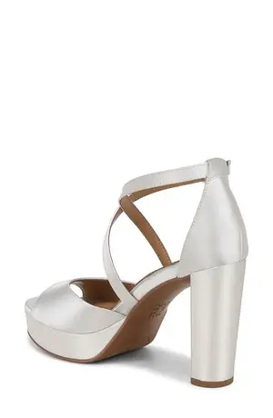 Naturalizer Melody Platform Sandals - Pearl White