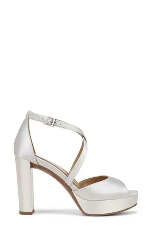 Naturalizer Melody Platform Sandals - Pearl White