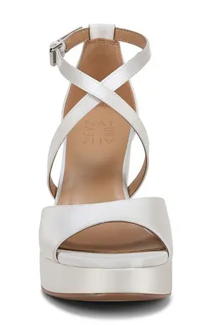 Naturalizer Melody Platform Sandals - Pearl White