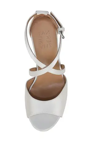 Naturalizer Melody Platform Sandals - Pearl White