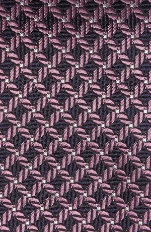 Zegna Pieghe Large Diamond Silk Jacquard Tie - Pink