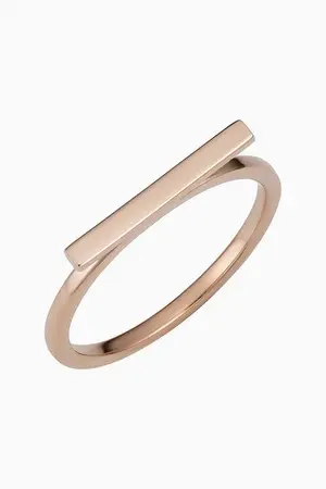 ORADINA 14k Gold Bar Ring - Rose Gold