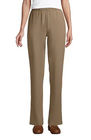 LANDS' END Sport Knit High Rise Pants - Rich Camel